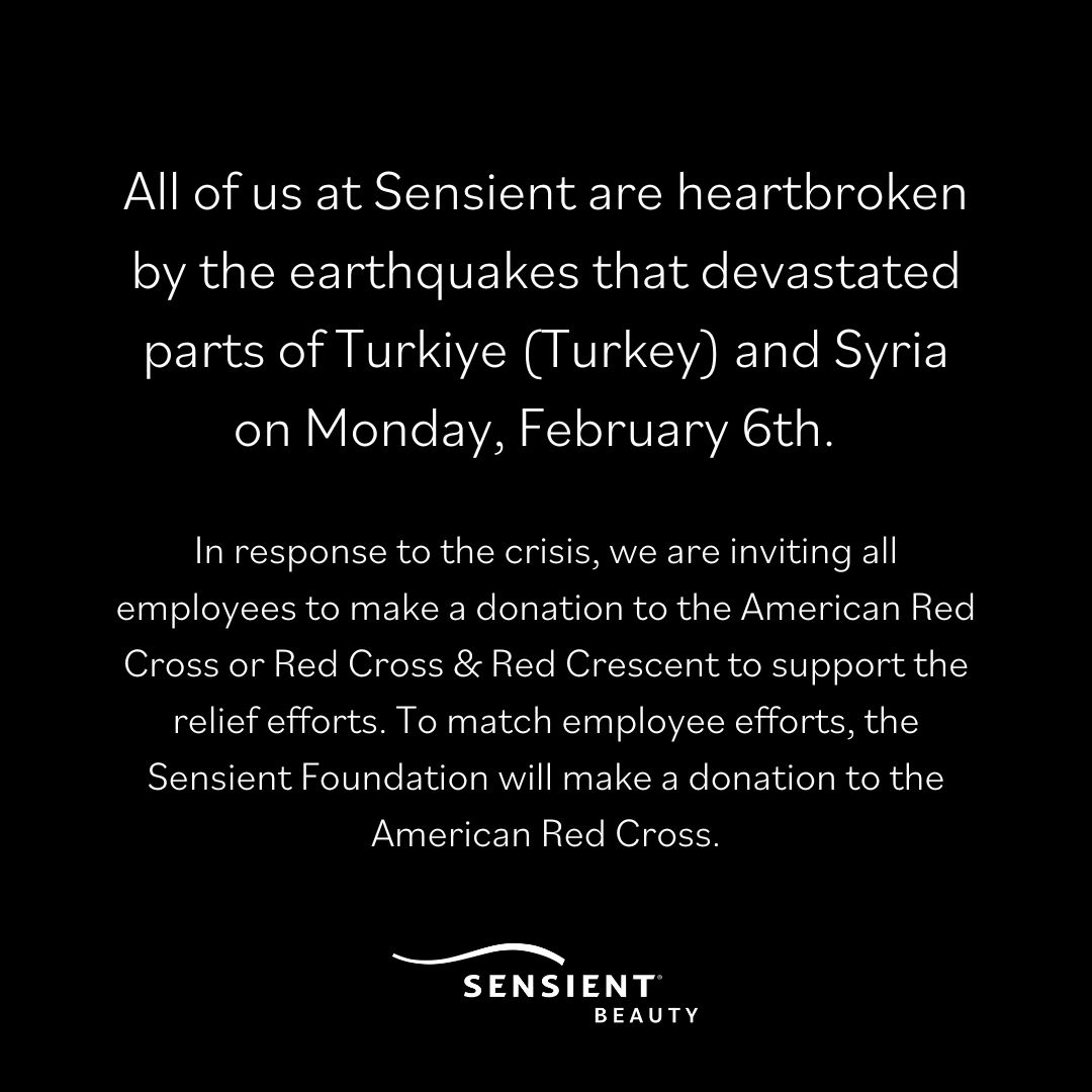 The Sensient Foundation for Türkiye & Syria - Sensient Beauty